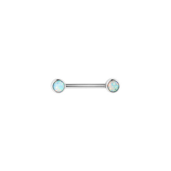 Front Bezel Opal Barbell | 101 Piercing | Industrial Strength