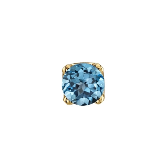 Ice Blue Topaz Round | 101 Piercing | BVLA